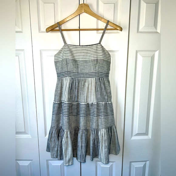 NiBi MTK | Dresses | Nibi Mtk Boutique Chambray Stripe Tiered Sundress ...